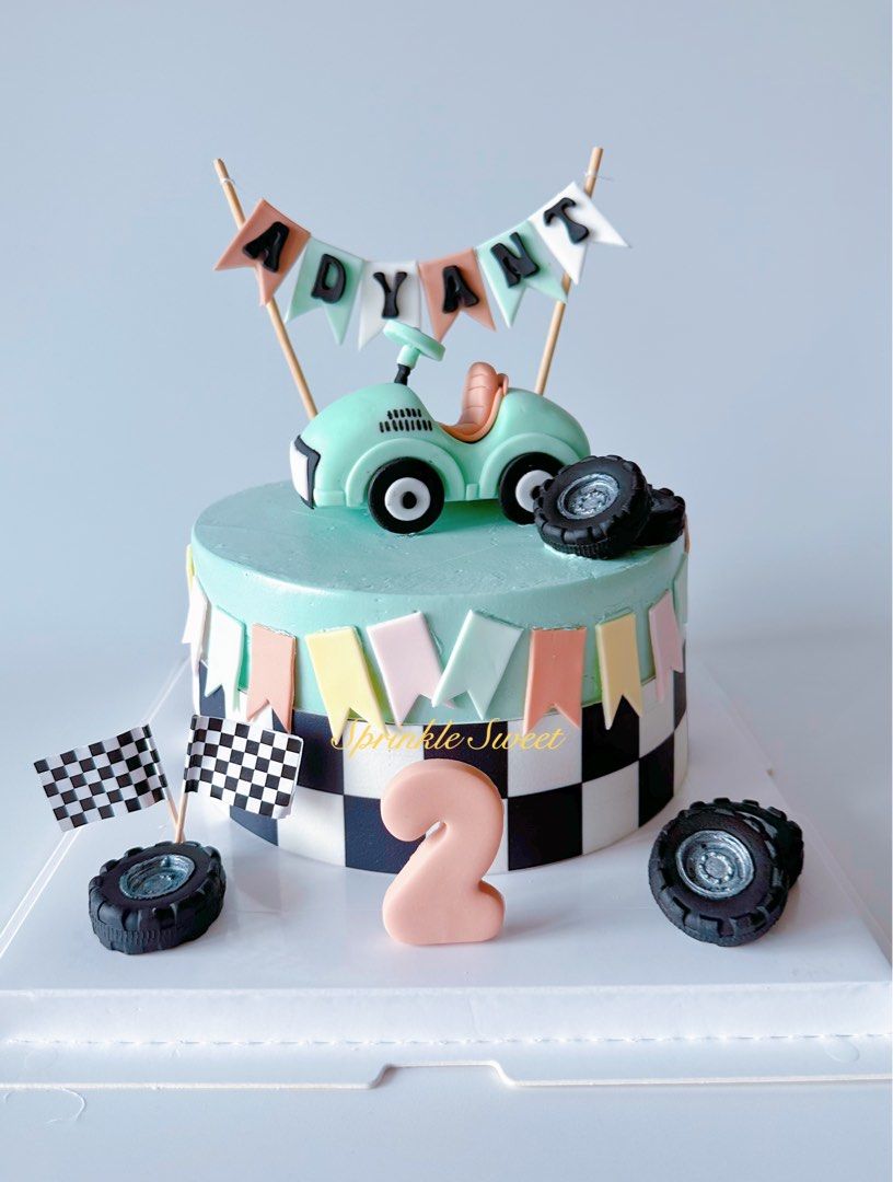 Car theme birthday cake/ Sports car/ Customised cake, Food & Drinks ...