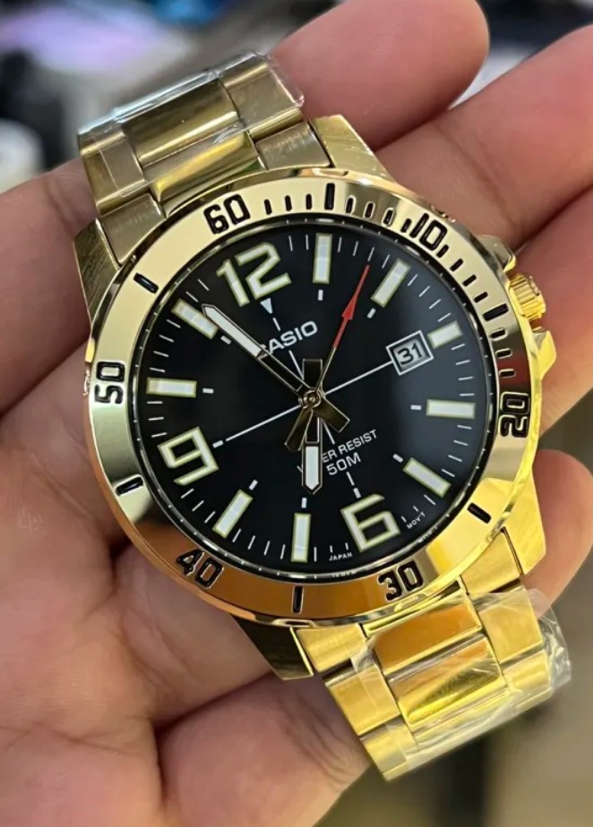 CASIO WATCH FOR MEN'S MTP-VD01G-1B, Luxury, Watches on Carousell