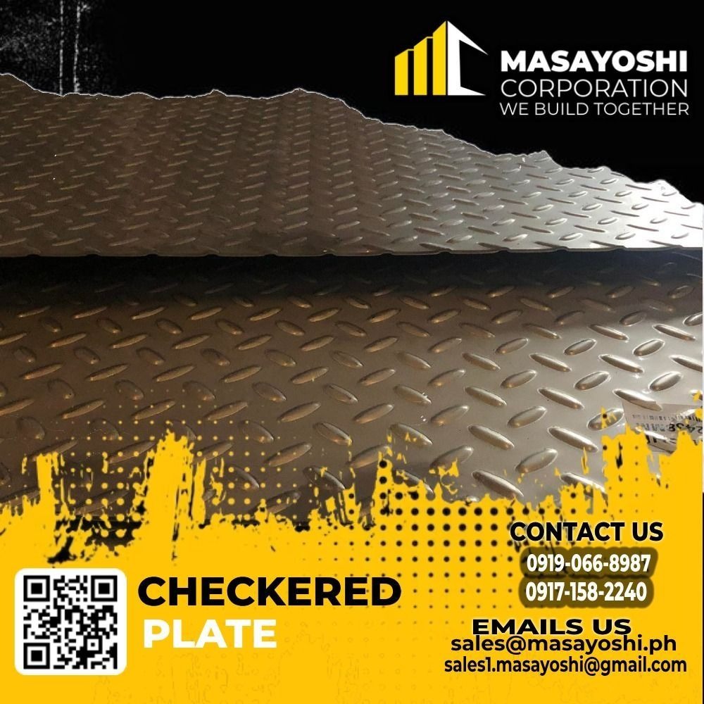 Checkered Plate 4x8 4mm,MS Plate, Anchor Bolt, Channel Bar, Angle Bar ...