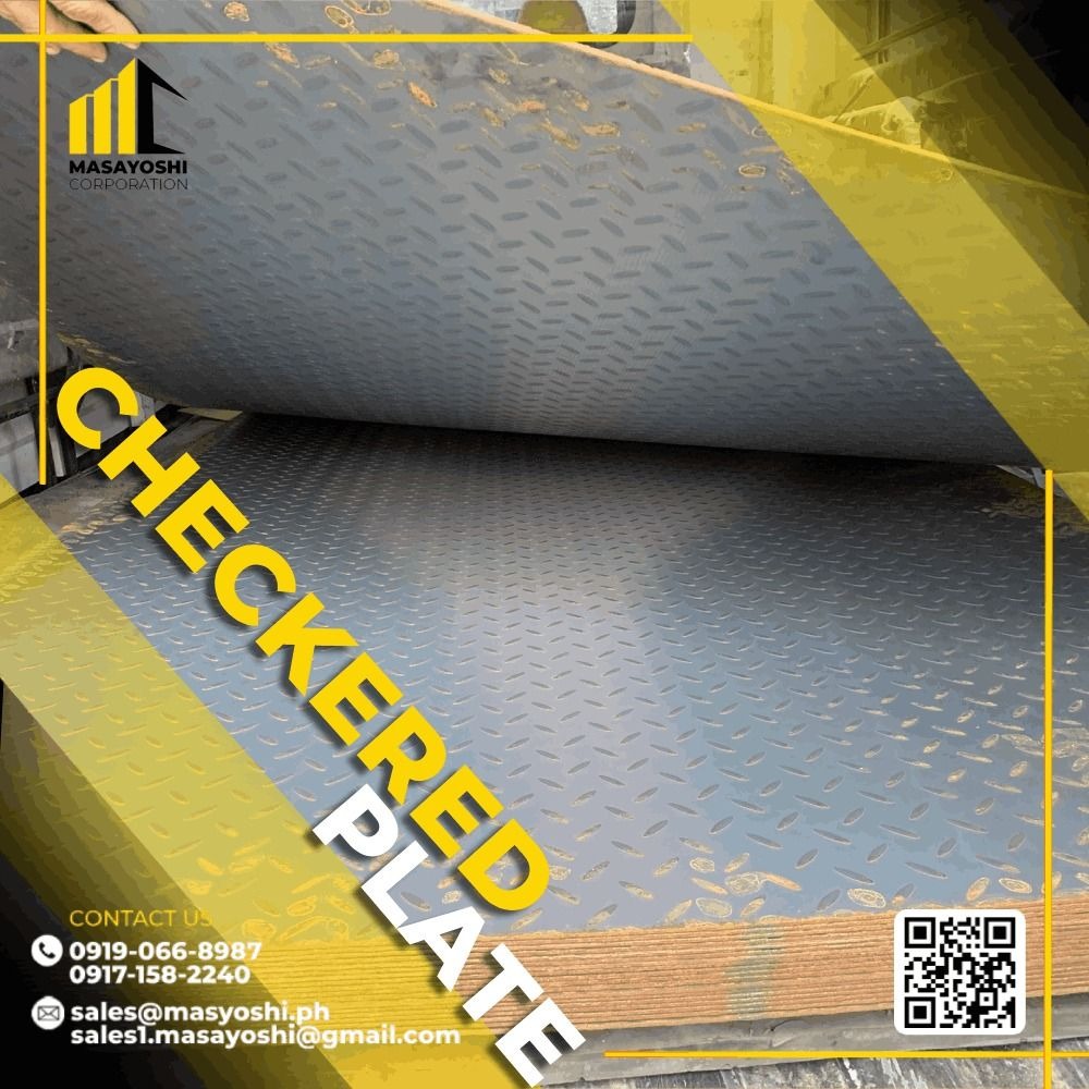 Checkered Plate 4x8ft x 8mm,MS Plate, Anchor Bolt, Channel Bar, Angle ...