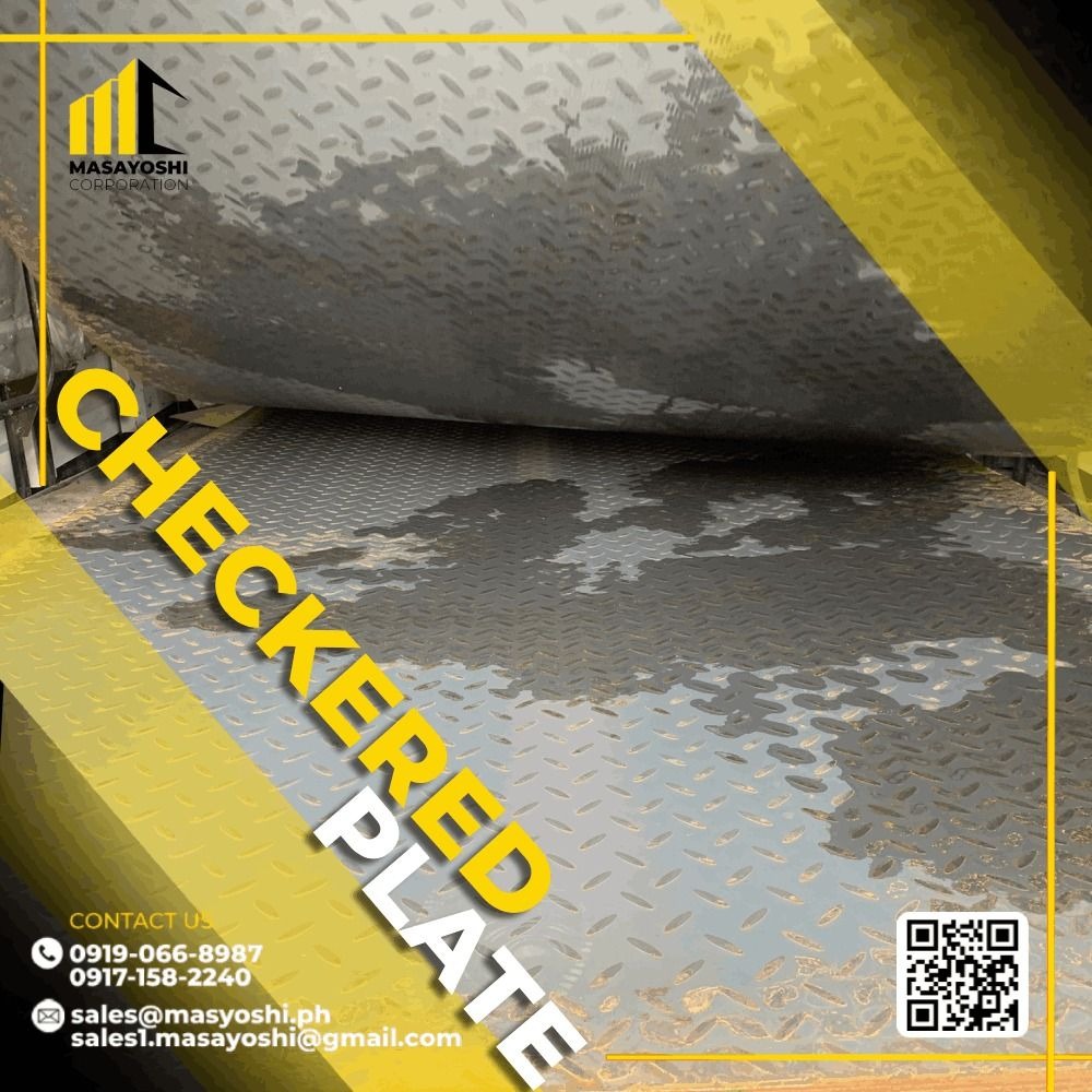 Checkered Plate 4x8ft x 9mm,MS Plate, Anchor Bolt, Channel Bar, Angle ...