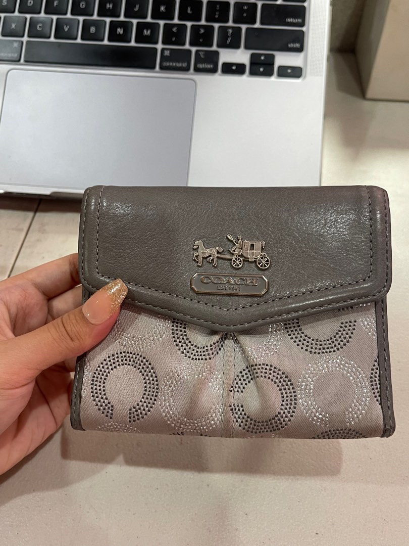 coash gray wallet with card sleeves, Women's Fashion, Bags & Wallets ...