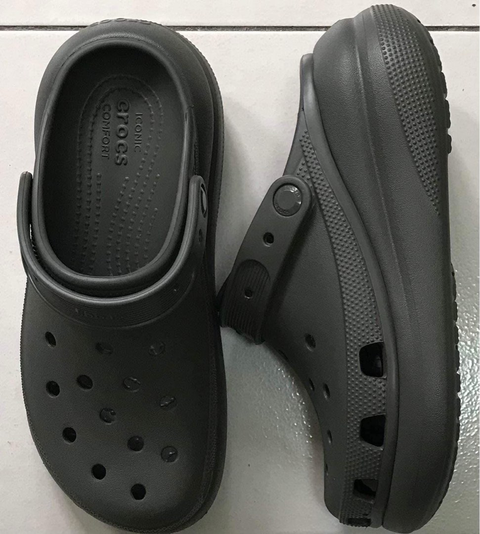 Crocs Classic Crush Clogs Dusty Olive 7W, Women's Fashion, Footwear ...