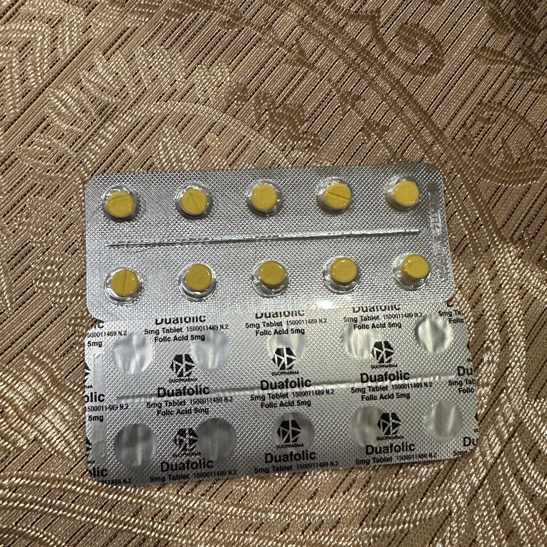 Duafolic/folic acid 5mg hanya ada di malaysia 10 tablet per keping ...