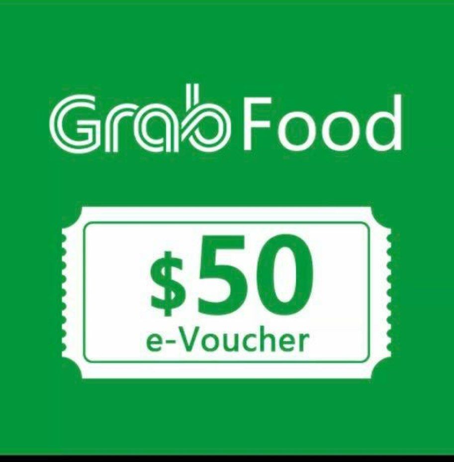 Grab food voucher $50, Tickets & Vouchers, Vouchers on Carousell