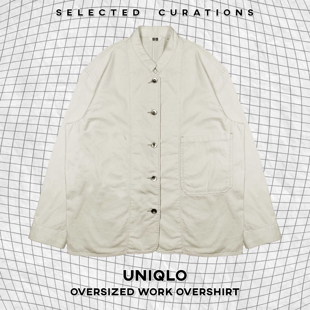 GU OVERSIZED WORK OVERSHIRT, Men's Fashion, Tops & Sets, Formal Shirts ...