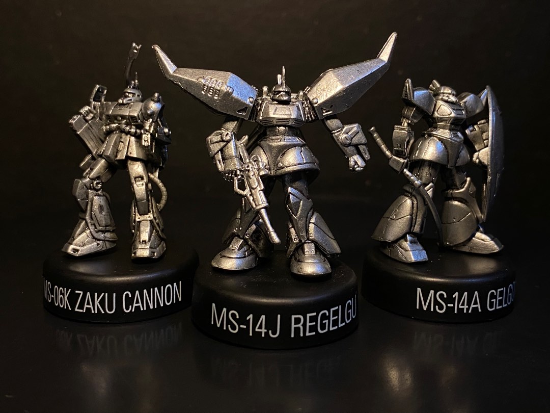 gundam silver minis set of 3, Hobbies & Toys, Toys & Games on Carousell