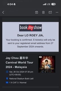 SUGA/AGUST D in Singapore (16/6) Concert Ticket x2, Tickets & Vouchers ...