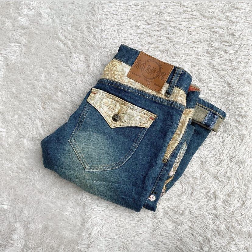 Karakuri Tamashii Eccentric Original Denim Embroidery Detail ...