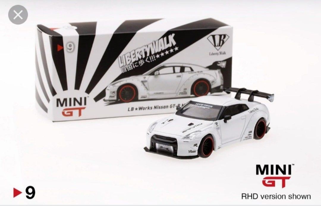 Mini GT Liberty Walk (LB Works) Nissan GT-R R35 (Matte White) #9 *GT ...