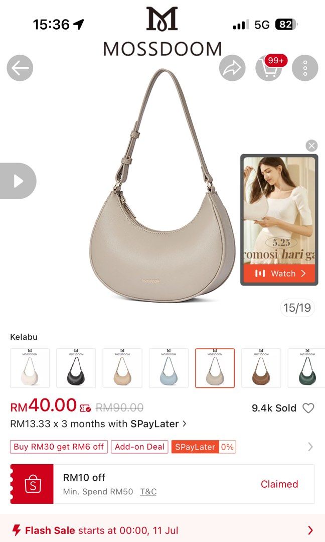 Mossdoom shoulder bag, Women's Fashion, Bags & Wallets, Shoulder Bags ...