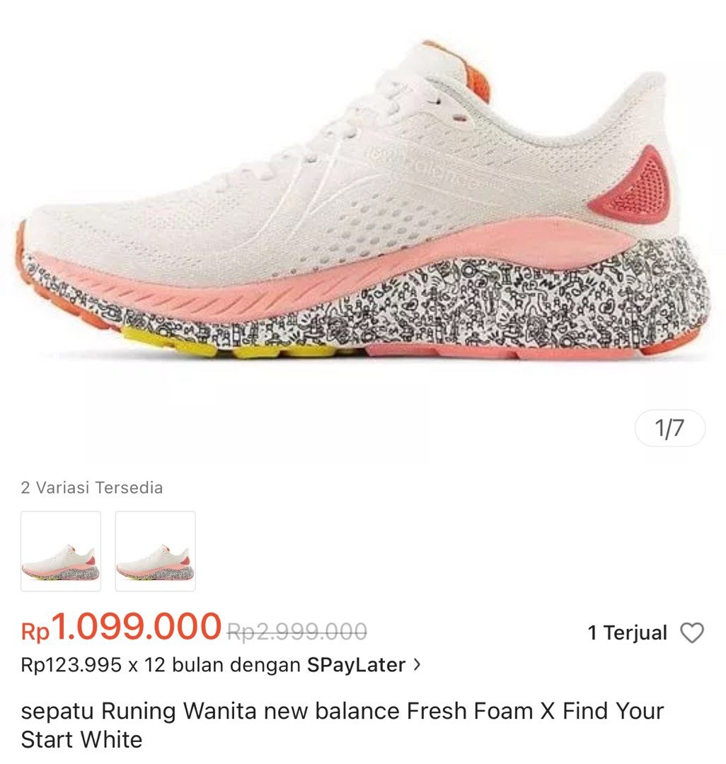 New Balance sepatu Runing Wanita Fresh Foam X Find Your Start White ...