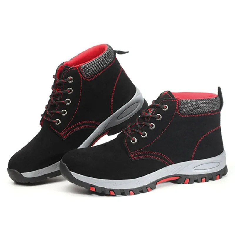 New High-top Safety Shoes Anti-smashing Anti-puncture Protective Steel ...