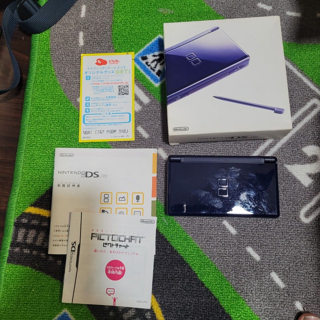 Nintendo DS Lite (Enamel Navy) NDS NDSL Game Console System, Video ...