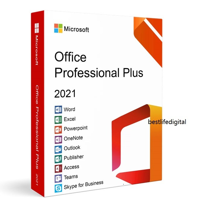 Office 2021 latest lifetime digital license activation Word, Excel ...