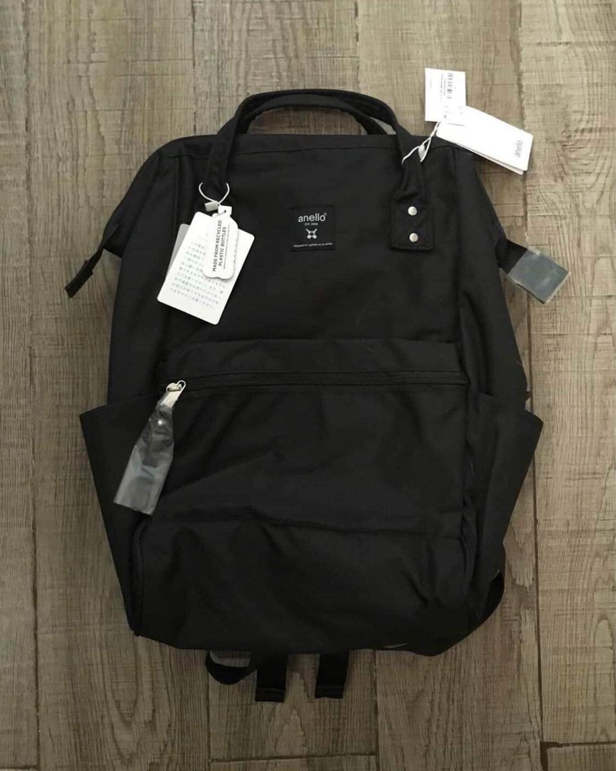 ORIGINAL ANELLO BLACK BACKPACK WITH TAGS AND ECOBAG (NEGOTIABLE), Women ...