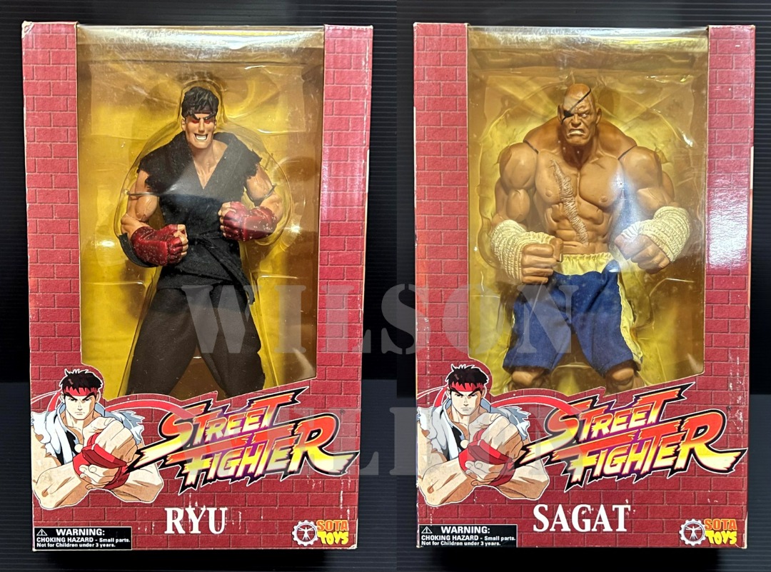 ORIGINAL SOTA TOYS STREET FIGHTER - EVIL RYU & SAGAT 9-INCHES FIGURES ...