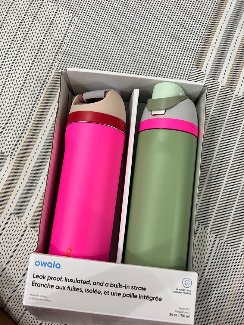 Owala 24 oz / 770ml Tumbler / Water Bottle / Neo Sage & Can You See Me?, Furniture & Home Living ...