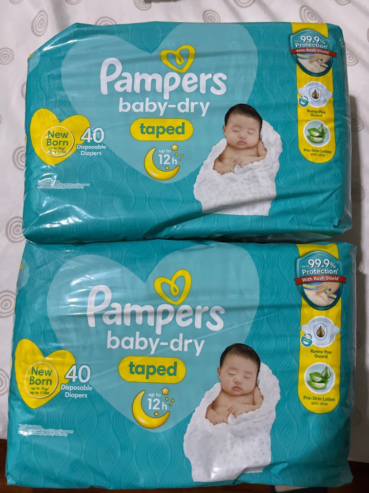 Pampers baby Dry new born Taped - 2 packs for the price of 400, Babies ...