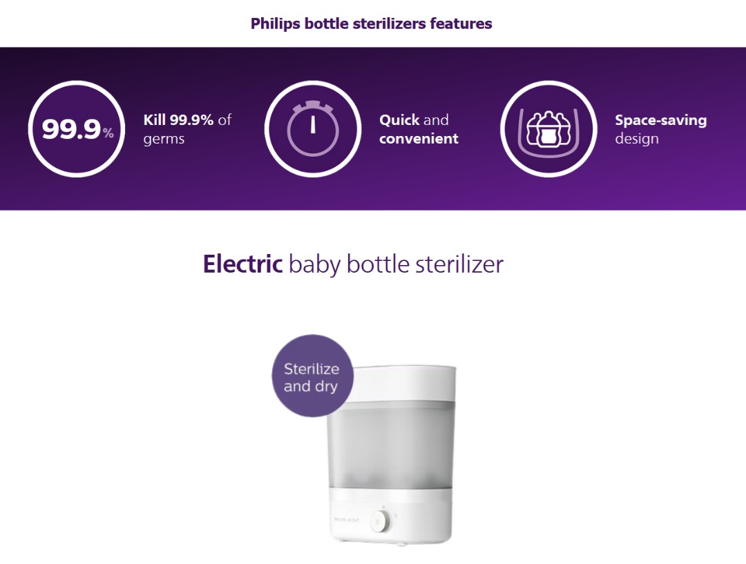 Philips Baby Bottle Sterilizer - SCF291, Babies & Kids, Nursing ...