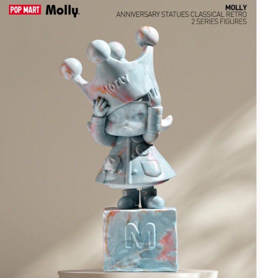 POPMART MOLLY ANNIVERSARY STATUES CLASSICAL RETRO MC SECRET WHITE STONE ...