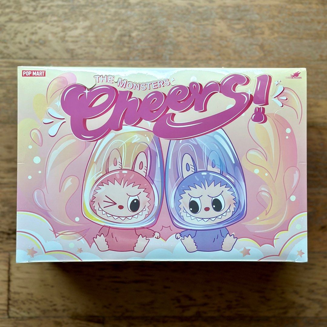 Popmart the monsters labubu cheers! double-walled glass blindbox ...