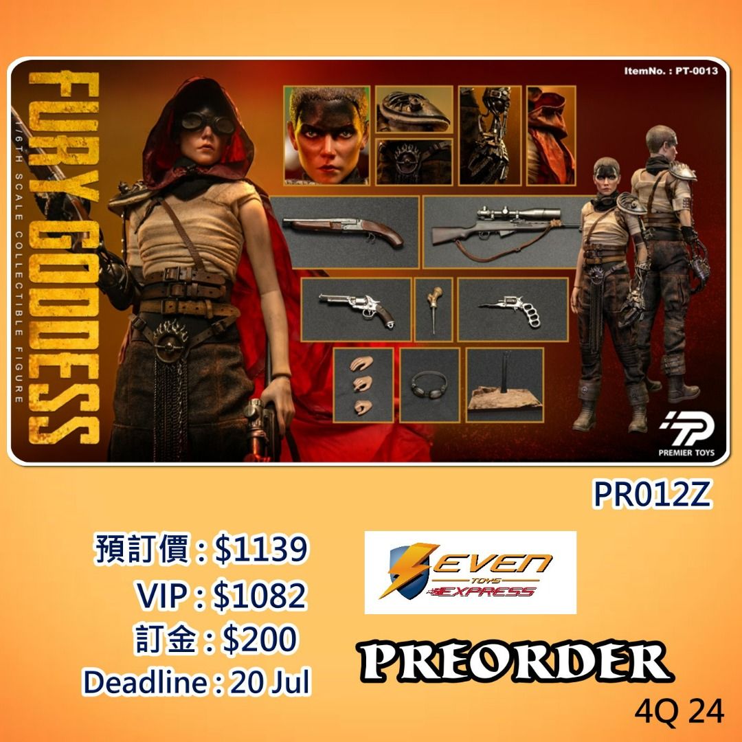 【預訂】Premier Toys: 1/6 Fury Goddess 憤怒女神 @SevenToys, 預購 - Carousell