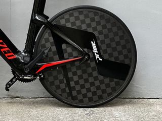 Zipp USA 950 full carbon fibre kevlar disc tubular rear wheel vintage ...