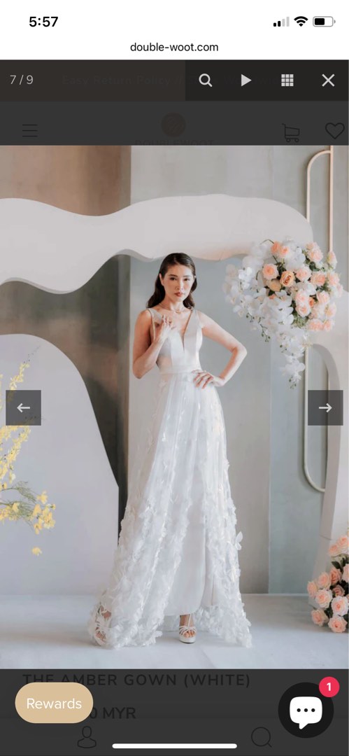 ROM dress doublewoot amber gown white, Women's Fashion, Dresses & Sets ...