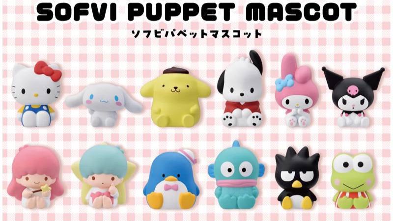 Sanrio Japan Sofvi Mascot (Hello Kitty/Pompompurin/Pocchacho/My Melody/Kuromi/Tuxedosam ...