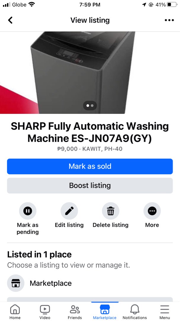 Sharp Fully Automatic Washing Machine 7kg, TV & Home Appliances ...