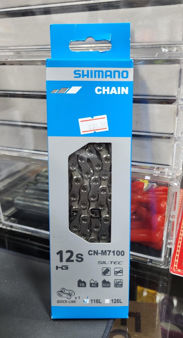Shimano 12 Speed CN-M7100 Chain 116 Link, Sports Equipment, Bicycles ...