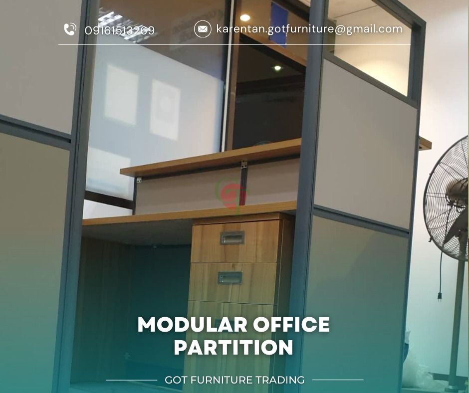 Table with Partition | Modular Workstations., Furniture & Home Living ...