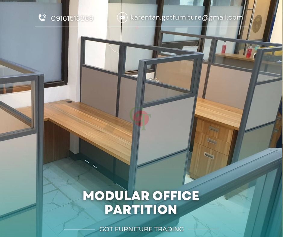 Table with Partition | Modular Workstations., Furniture & Home Living ...