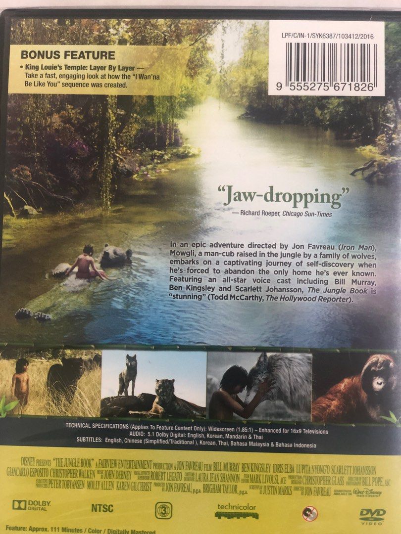 The Jungle Book DVD, Hobbies & Toys, Music & Media, CDs & DVDs on Carousell