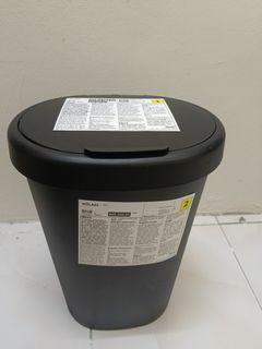 Plastic Waste Bin Black Colour / Tong Sampah Plastik Warna Hitam ...