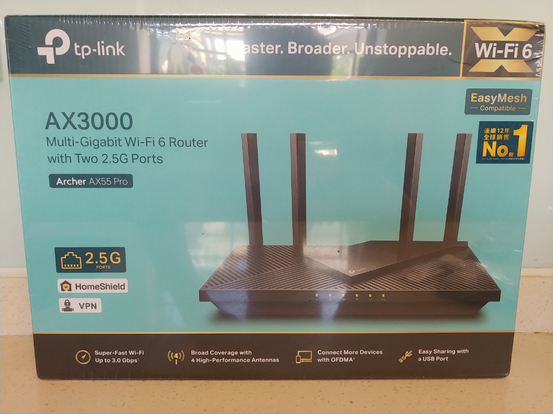 TP-Link Archer AX55 Pro V2 Wi-Fi 6 Router, 電腦＆科技, 電腦周邊及配件, Wifi及上網相關產品 ...