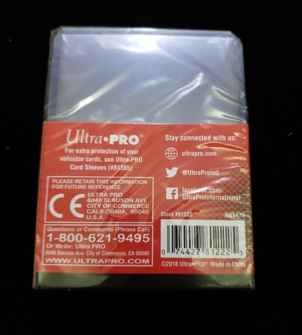 Ultra Pro 原裝 35pt 卡套 卡夾 保謢 protect cards USA US 美國 Ultrapro Toploader toploaders top loaders ...