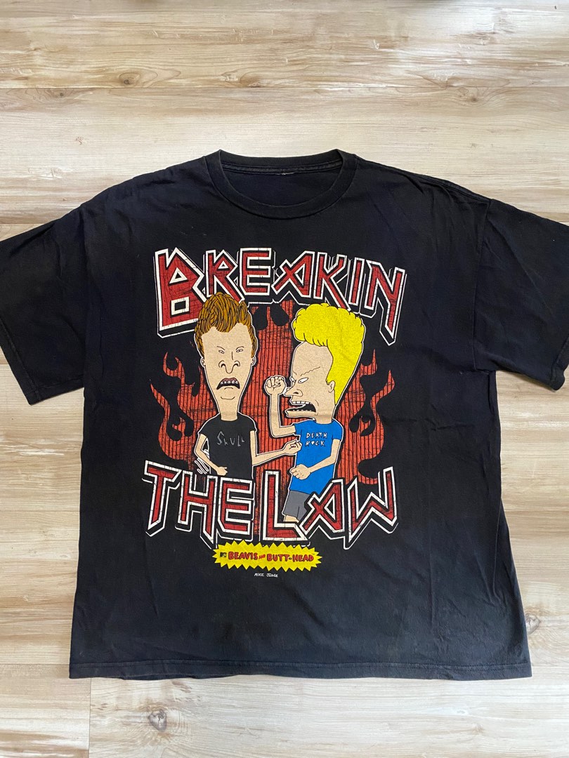 Vintage Vtg Beavis and Butt-head Flame, Men's Fashion, Tops & Sets ...