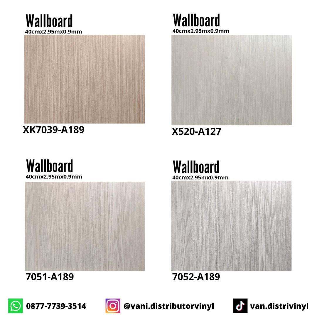 Wallboard PVC Dinding Panjang 2,95m Tahan Air - Sistem Click, Properti ...