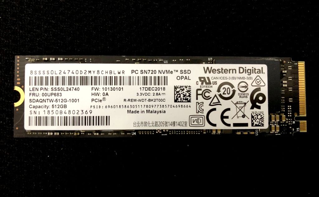 威騰 WD SN720 512G SSD M.2 2280 NVMe 固態硬碟 , 電腦及科技產品, 電腦周邊產品, 硬碟及儲存裝置在旋轉拍賣