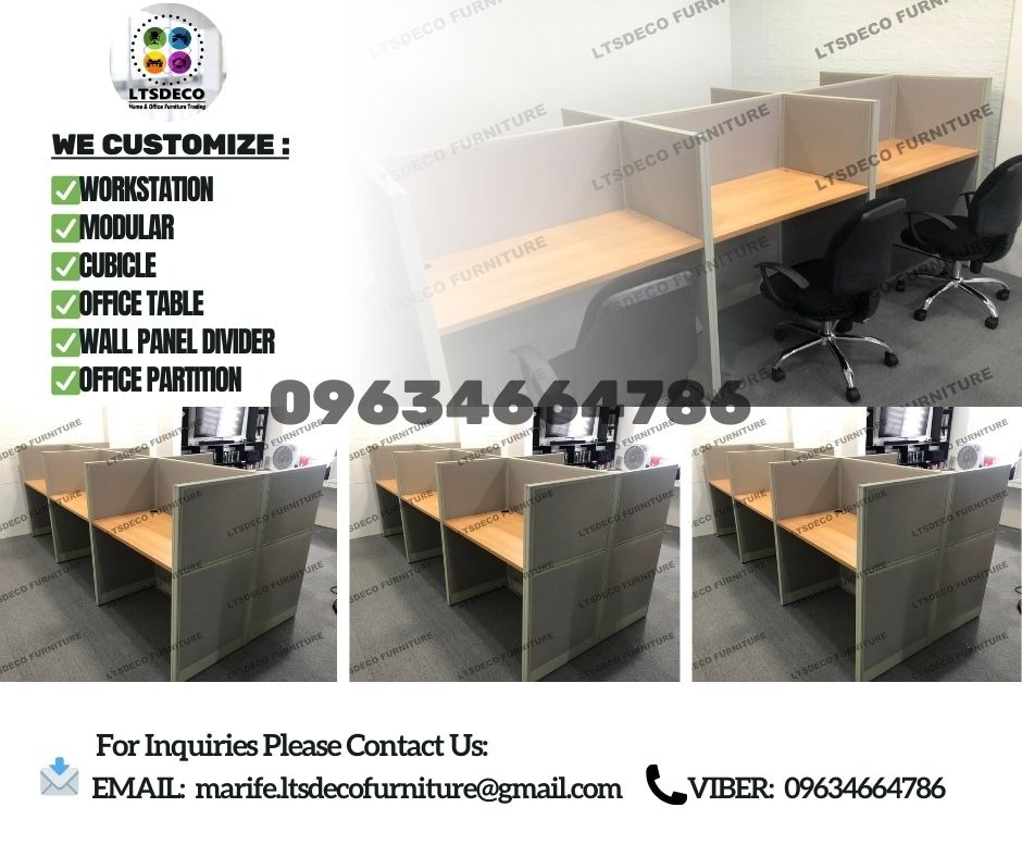 WORKSTATION BPO MODULAR OFFICE PARTITION FURNITURES, Furniture & Home ...