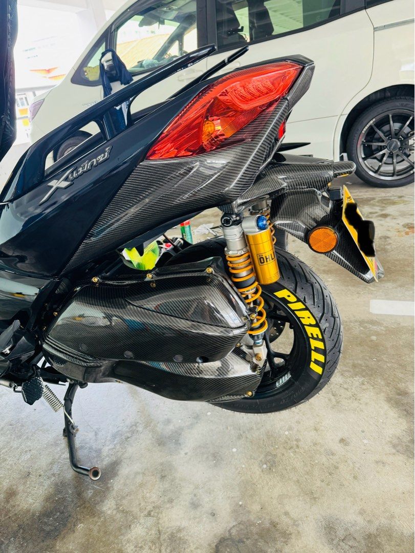 Xmax v1 rear full set carbon Kevlar $300, Motorcycles, Motorcycle ...