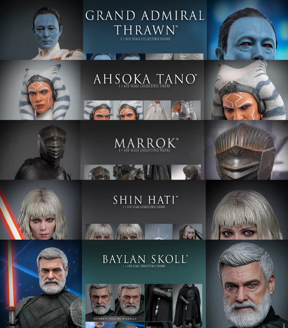 「收」以下 Hottoys 星戰全員單 tms116, tms118, tms117, tms124, tms125, 興趣及遊戲, 玩具 ...
