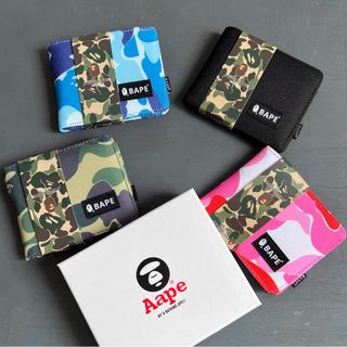 A Bathing Ape Bape Green Camo Bifold Wallet, Hobbies & Toys, Toys ...