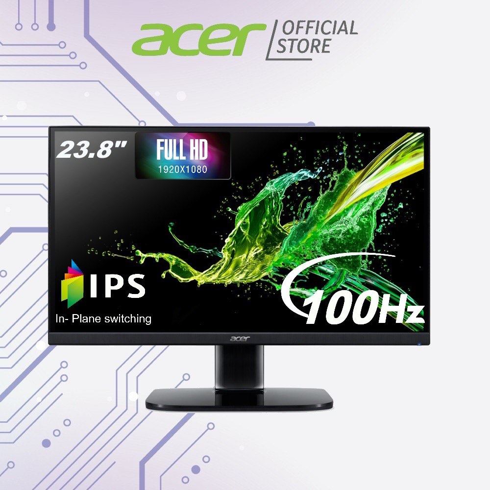 Acer KA242Y A 23.8-Inch FHD Monitor with 1 MS Response Time (Computer ...