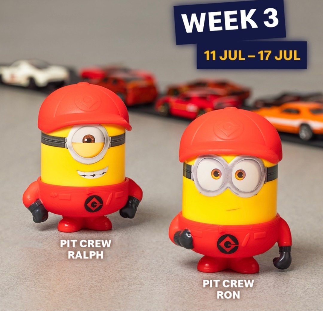 Authentic McDonald mcd MacDonald happy meal toy minion - pit crew Ralph ...