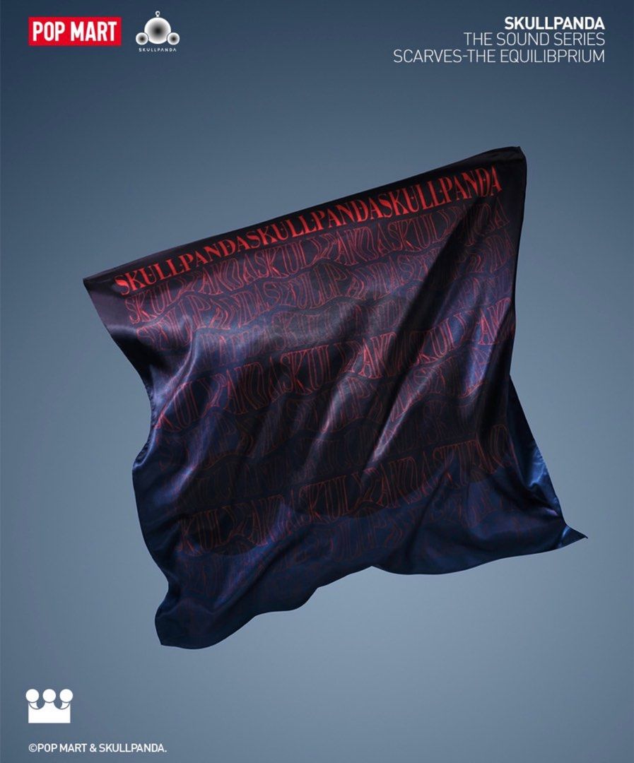 Authentic Popmart Skullpanda the sound scarves the equilibrium, Women's ...