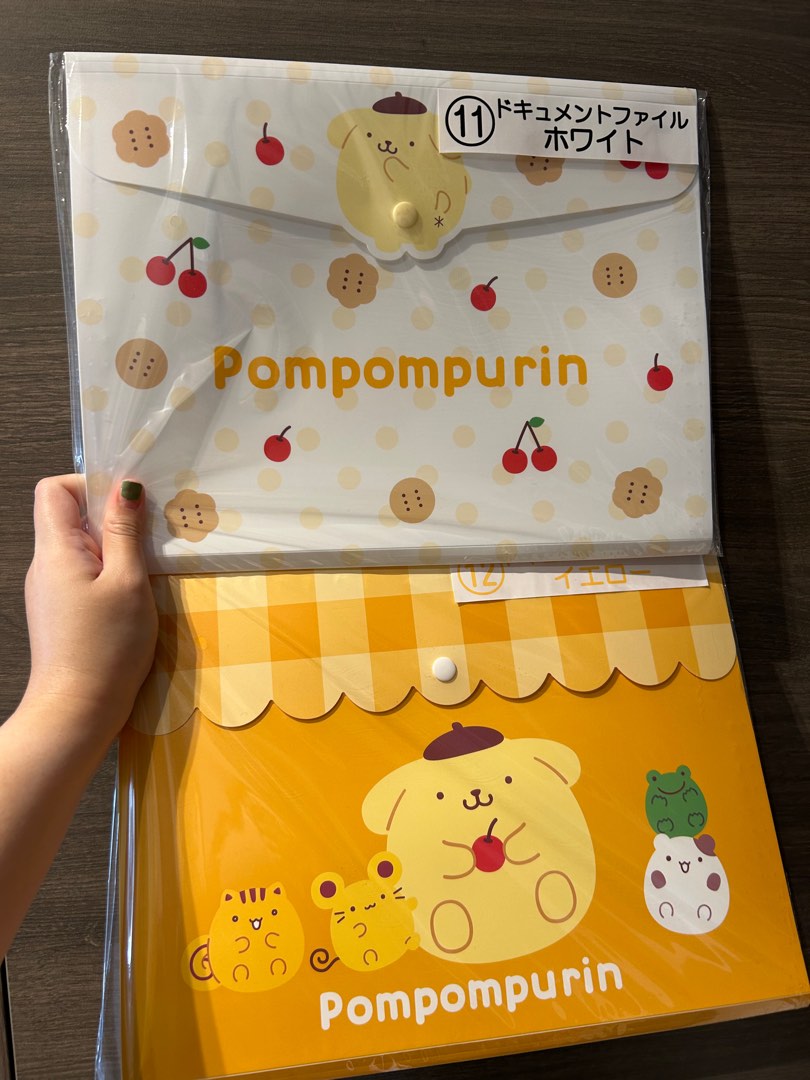 Authentic Sanrio Pompompurin Pompom Kuji team purin file folder ...