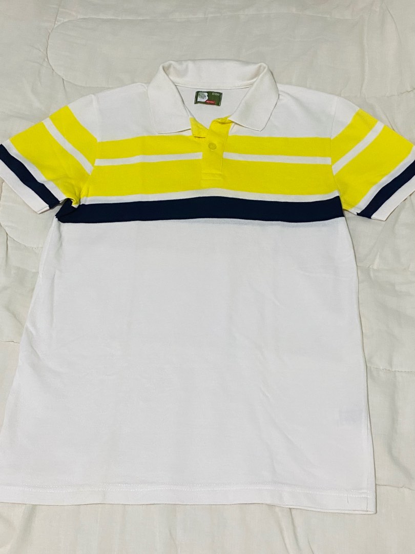 Bench Polo White and Yellow, Men's Fashion, Tops & Sets, Tshirts & Polo ...